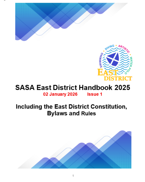 The East District Handbook has been updated - SASA East District